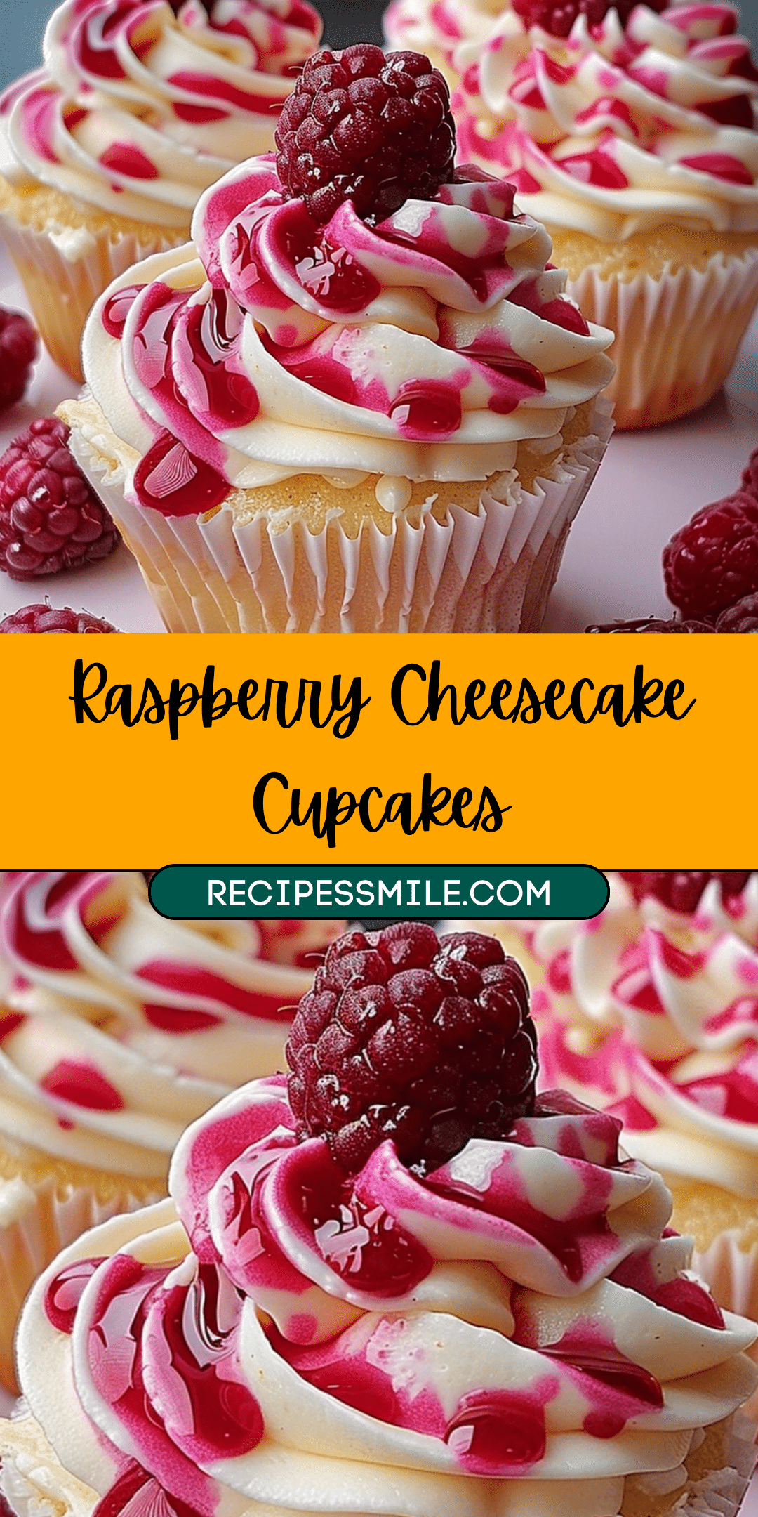 Raspberry Cheesecake Cupcakes - Recipes Smile