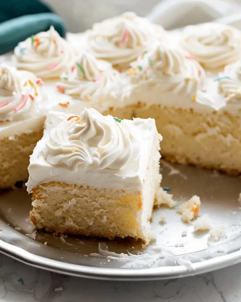 Vanilla Sheet Cake - Recipes Smile