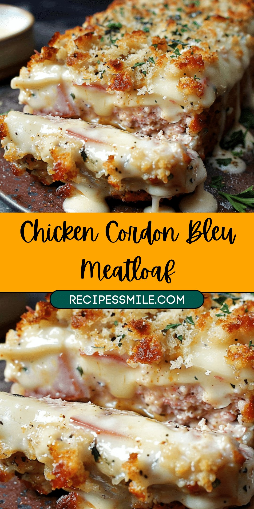 Chicken Cordon Bleu Meatloaf - Recipes Smile
