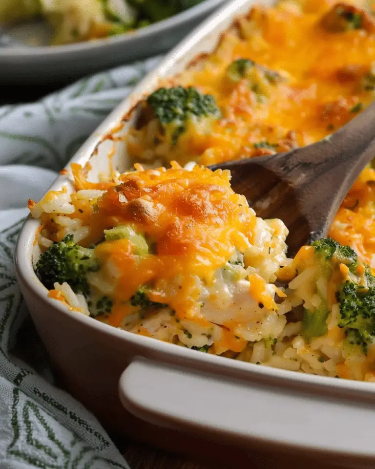 Broccoli Cheddar Chicken and Rice Casserole - Recipes Smile