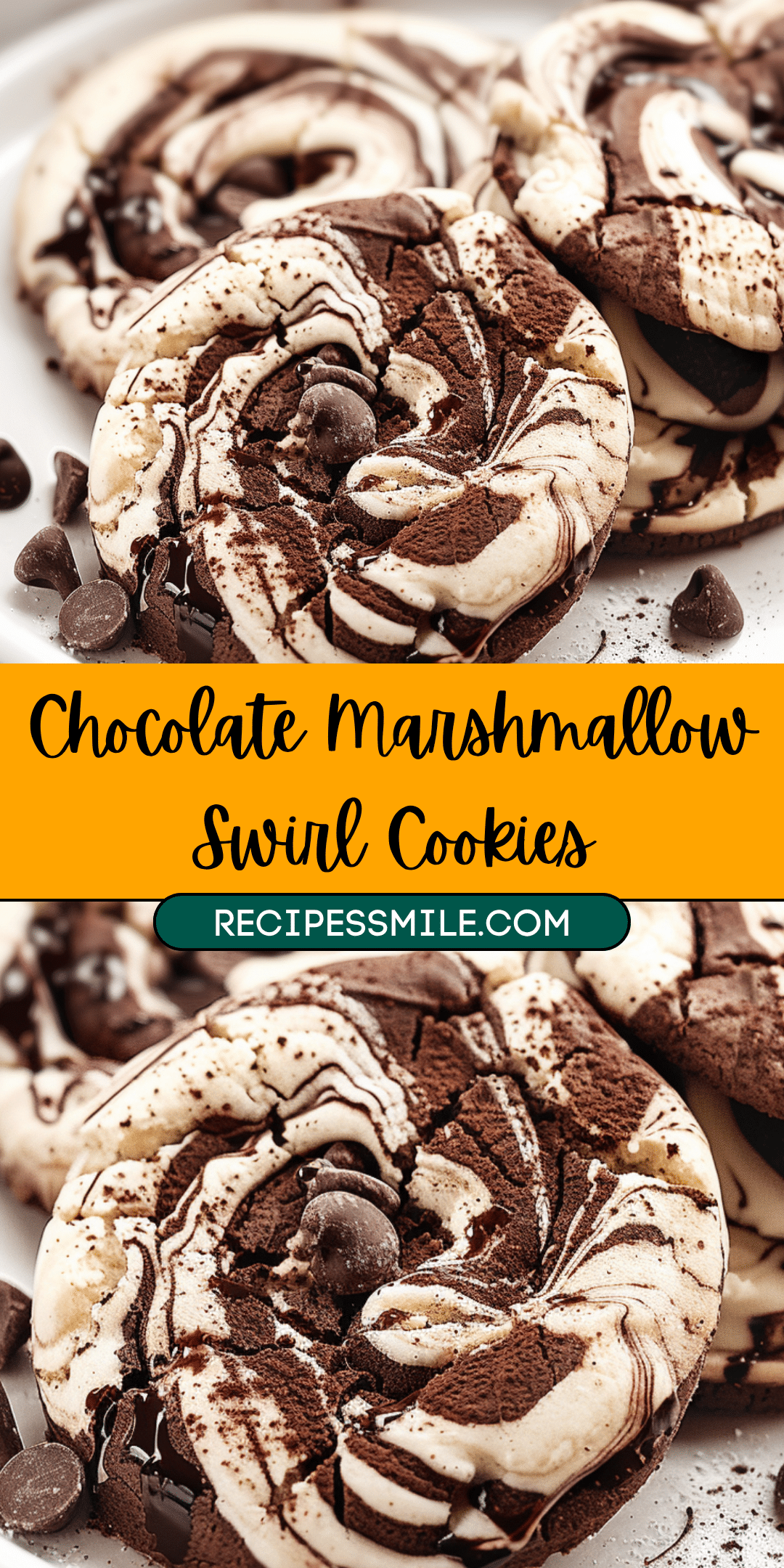 Chocolate Marshmallow Swirl Cookies - Recipes Smile