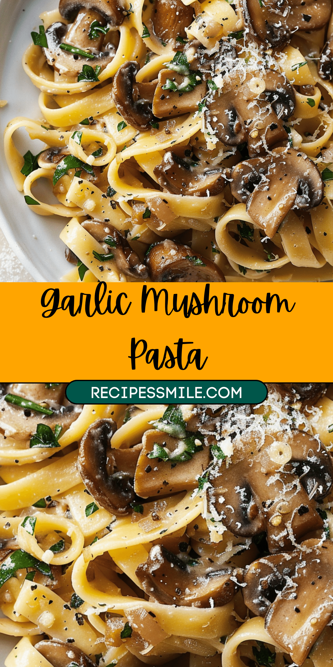 Garlic Mushroom Pasta - Recipes Smile