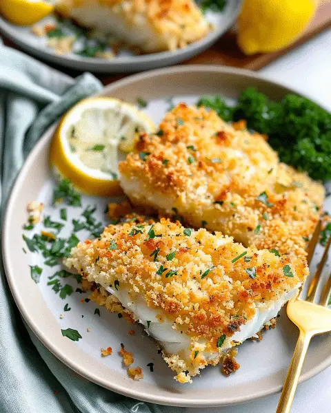Panko Parmesan Baked Cod - Recipes Smile