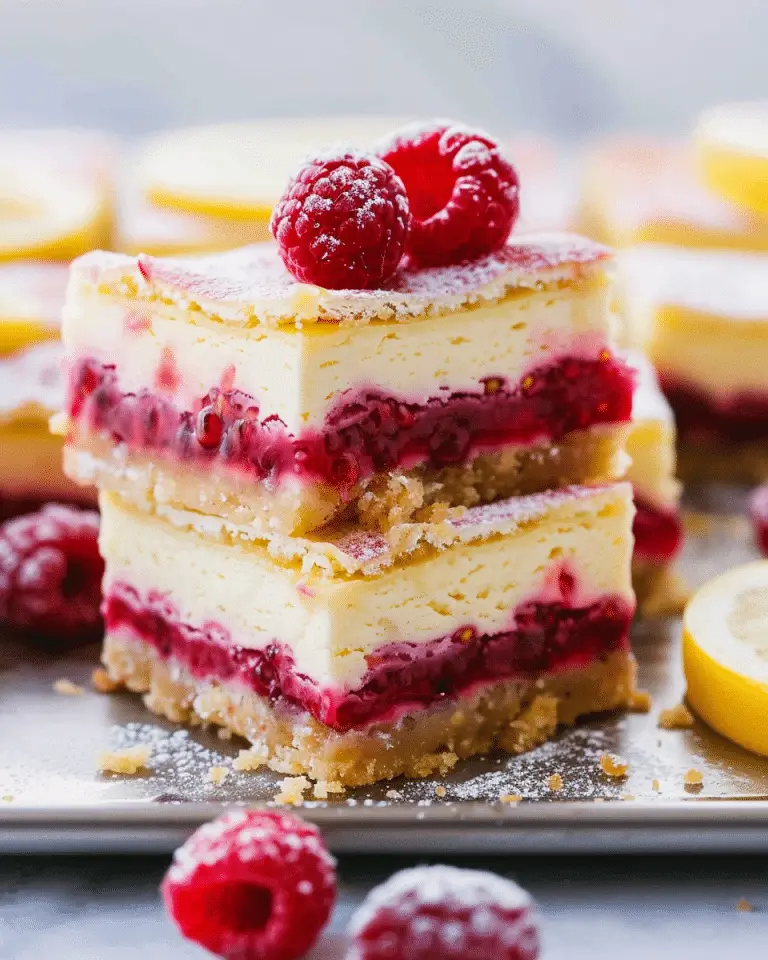 Raspberry Lemon Cheesecake Bars - Recipes Smile