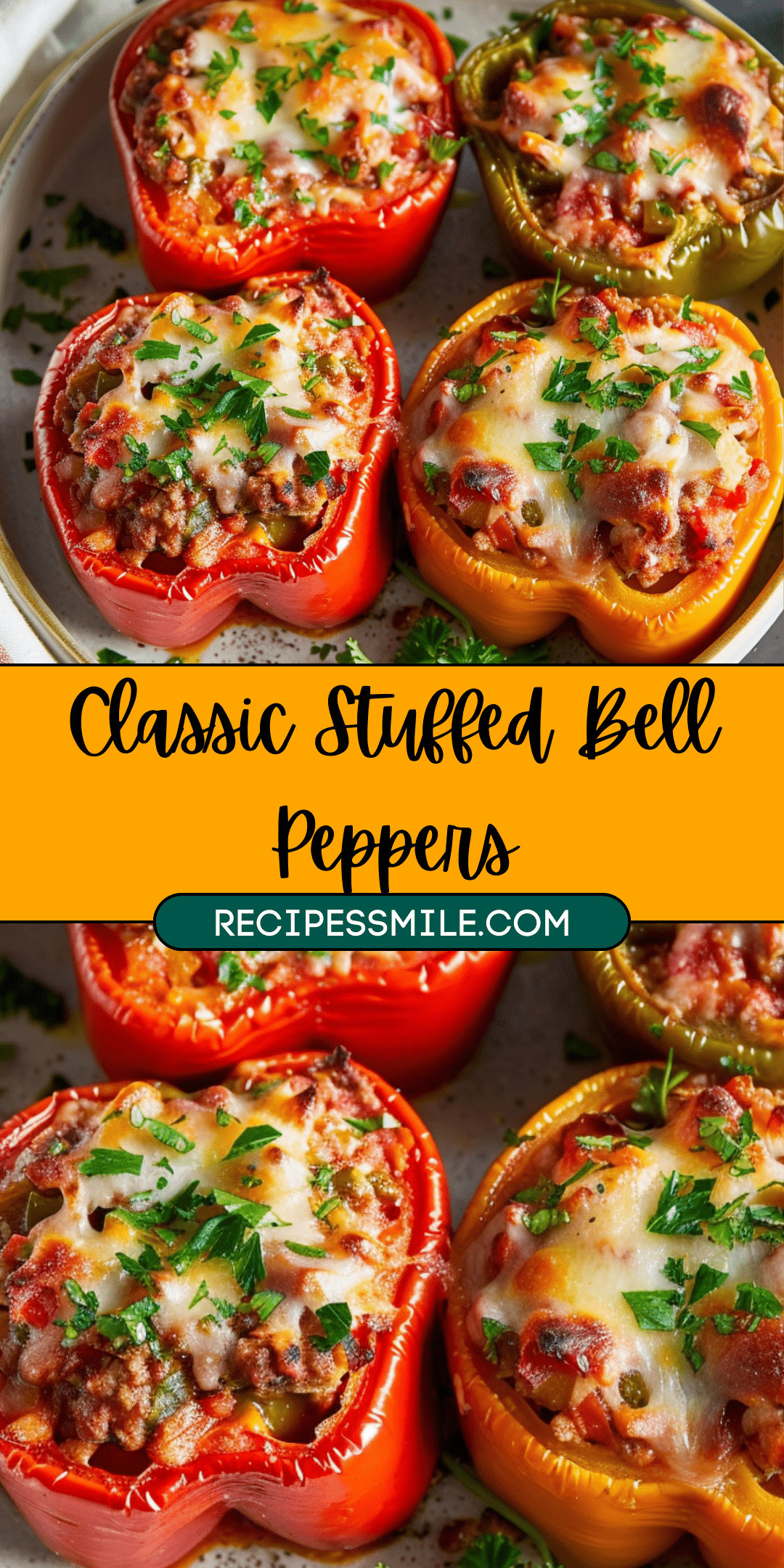 Classic Stuffed Bell Peppers - Recipes Smile