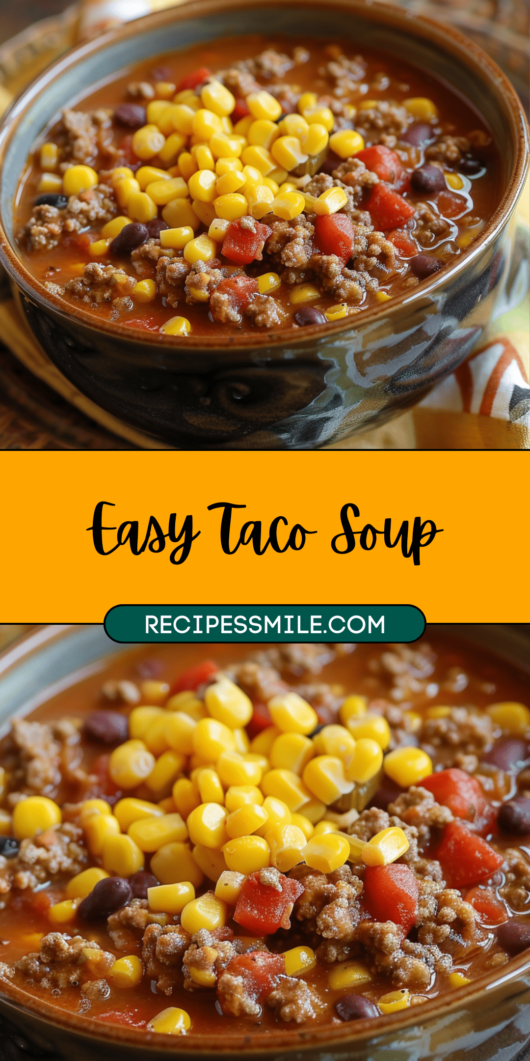 Easy Taco Soup - Recipes Smile