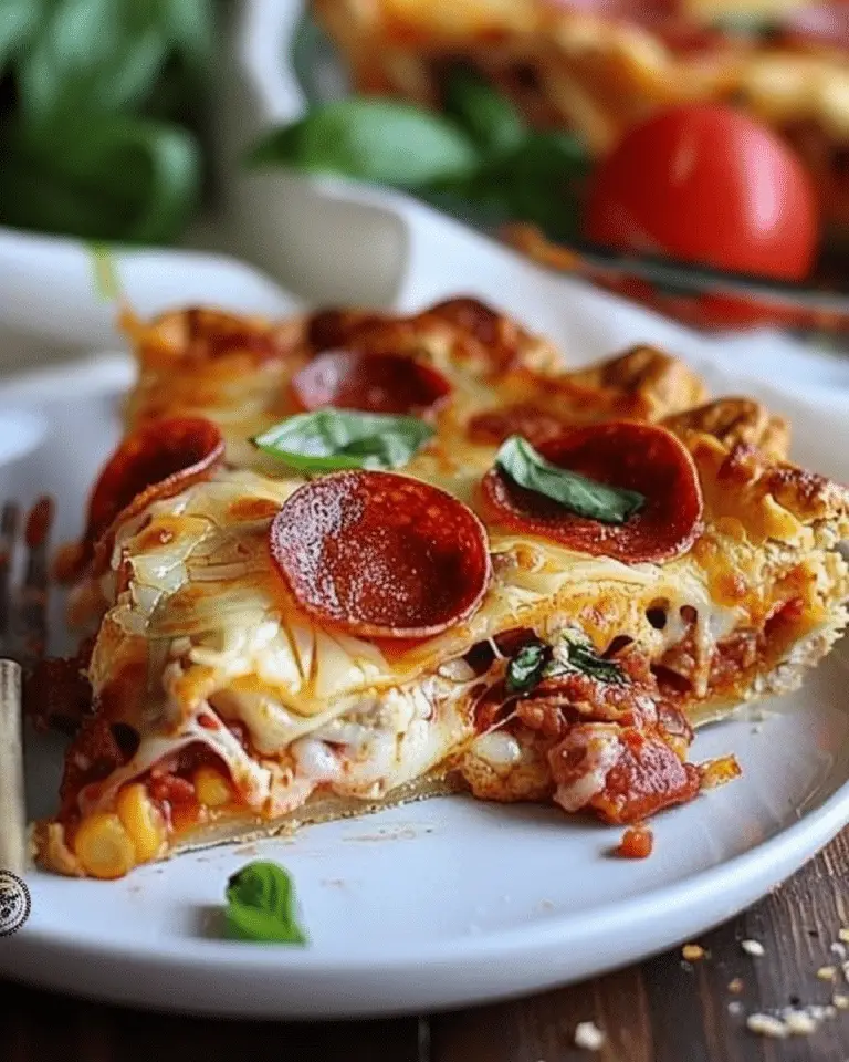 Hearty Pizza Casserole Pie - Recipes Smile