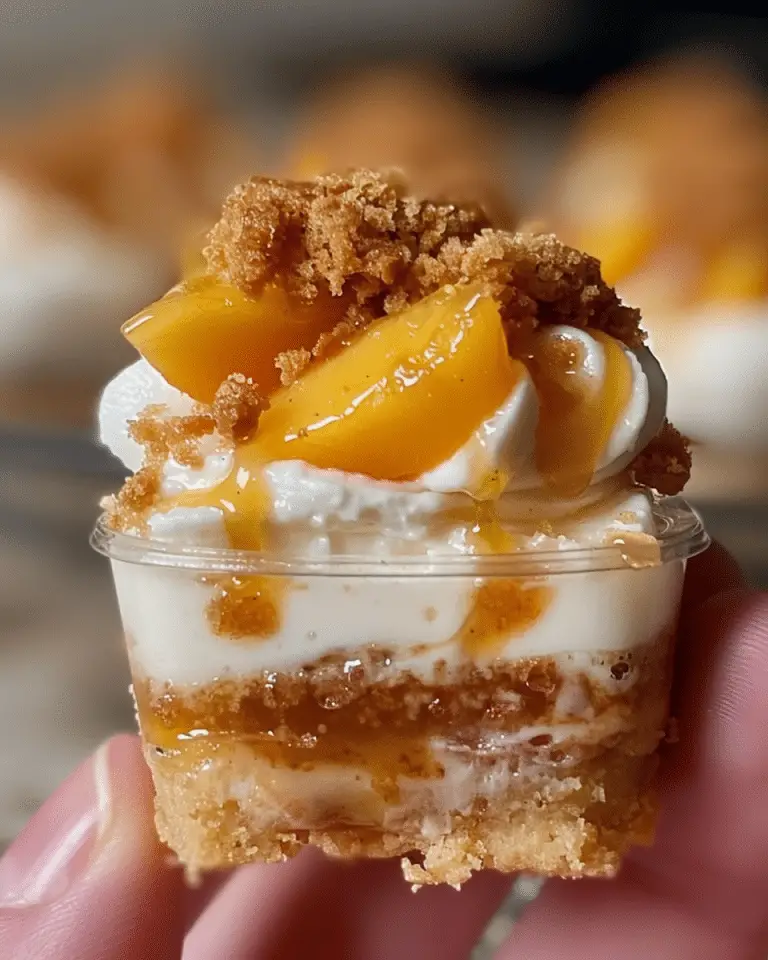 Peach Cobbler Cheesecake Cups - Recipes Smile