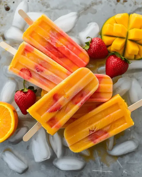 Strawberry Mango Popsicles - Recipes Smile