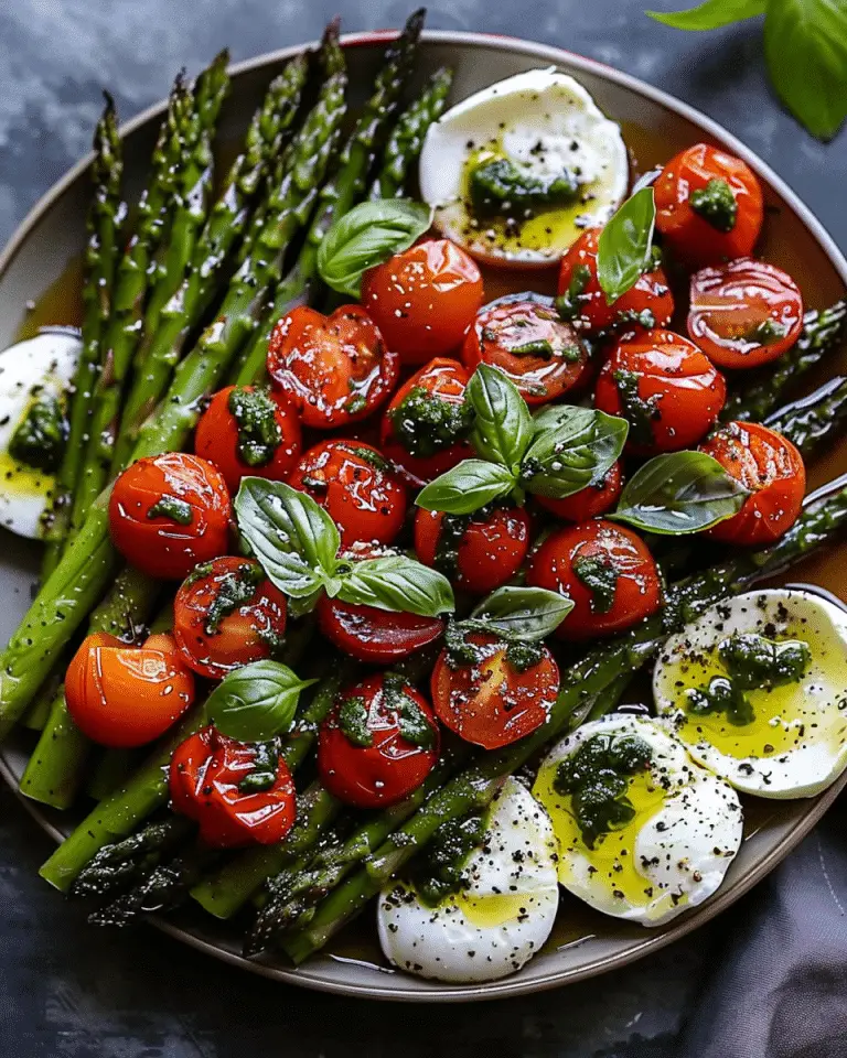 Caprese Roasted Asparagus - Recipes Smile