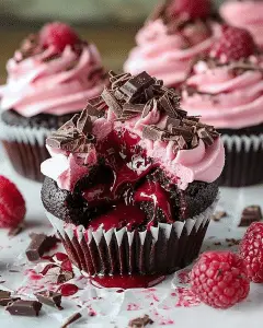 Raspberry Chocolate Lava Cupcakes - Recipes Smile