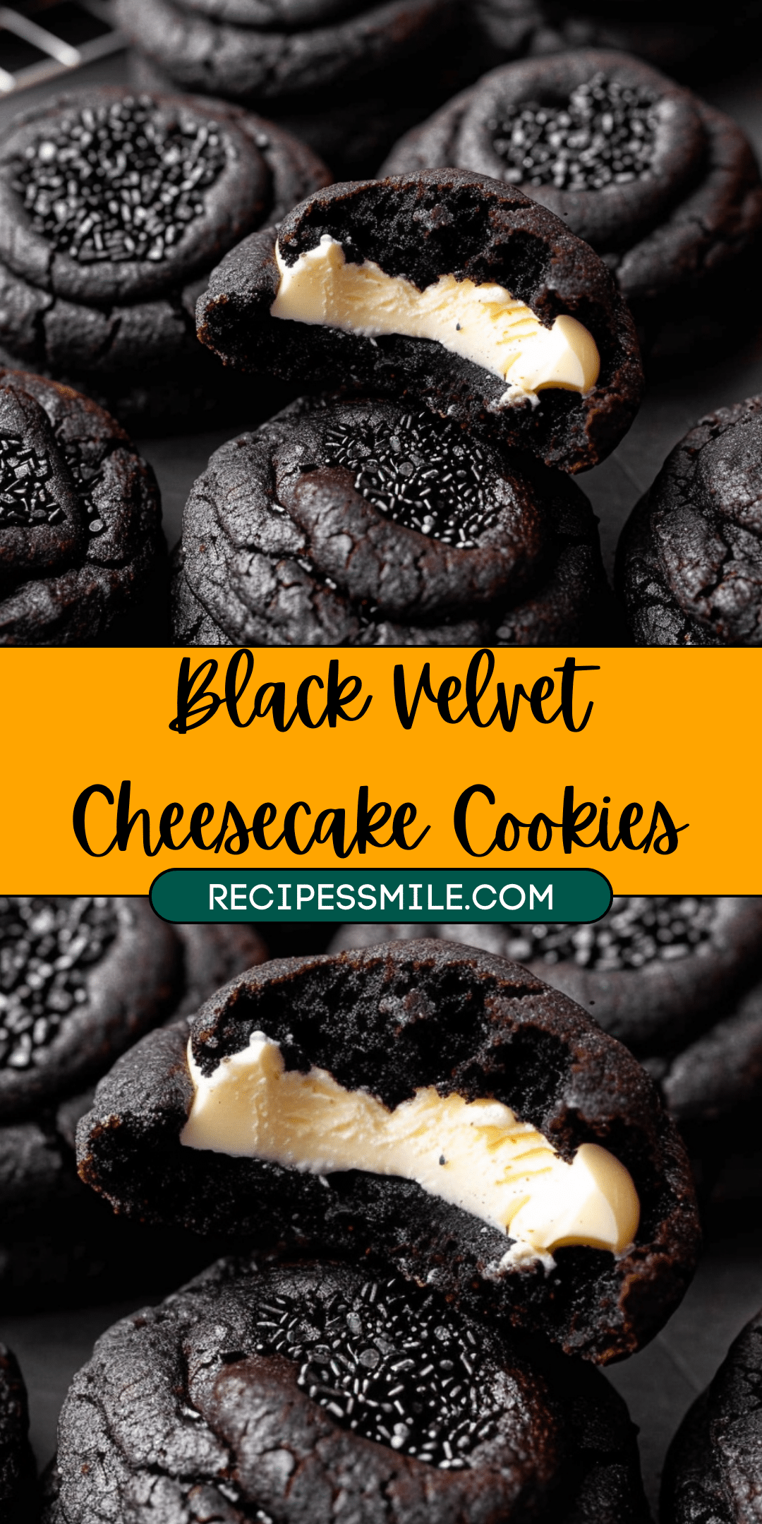 Black Velvet Cheesecake Cookies - Recipes Smile