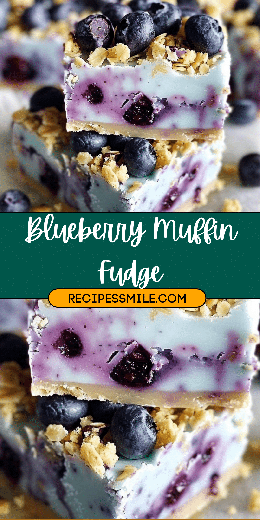 Blueberry Muffin Fudge - Recipes Smile