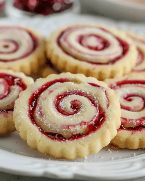 Raspberry Swirl Shortbread Cookies - Recipes Smile