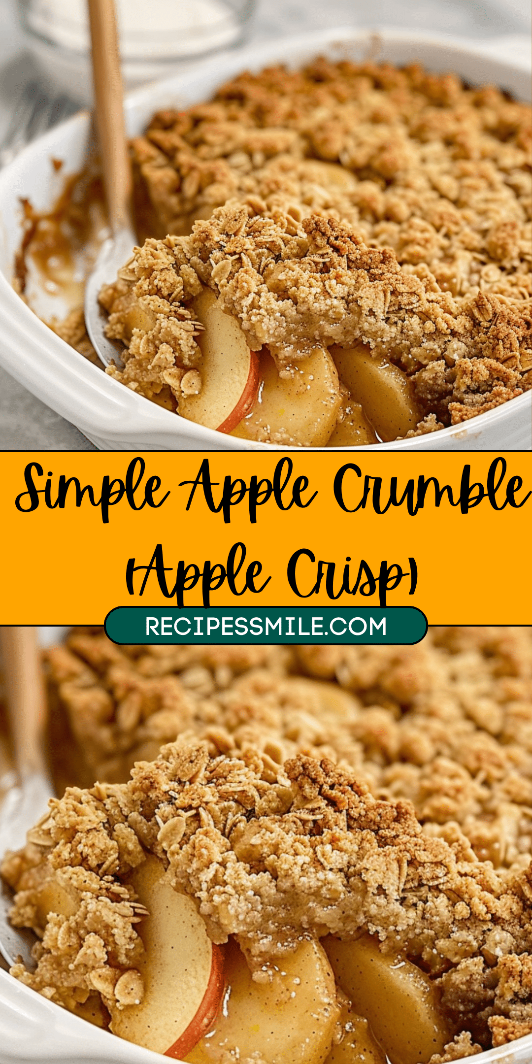 Simple Apple Crumble (Apple Crisp) - Recipes Smile