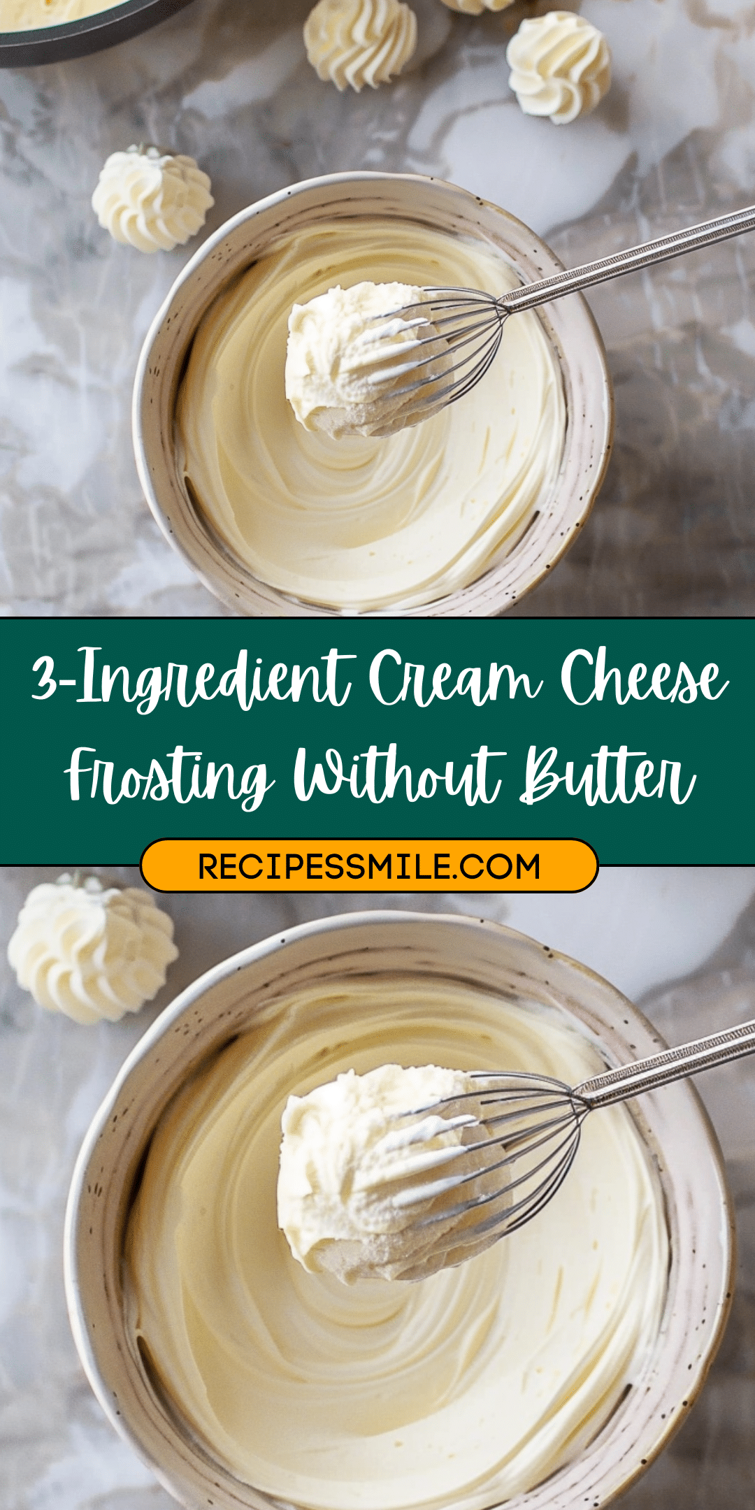 3-Ingredient Cream Cheese Frosting Without Butter - Recipes Smile
