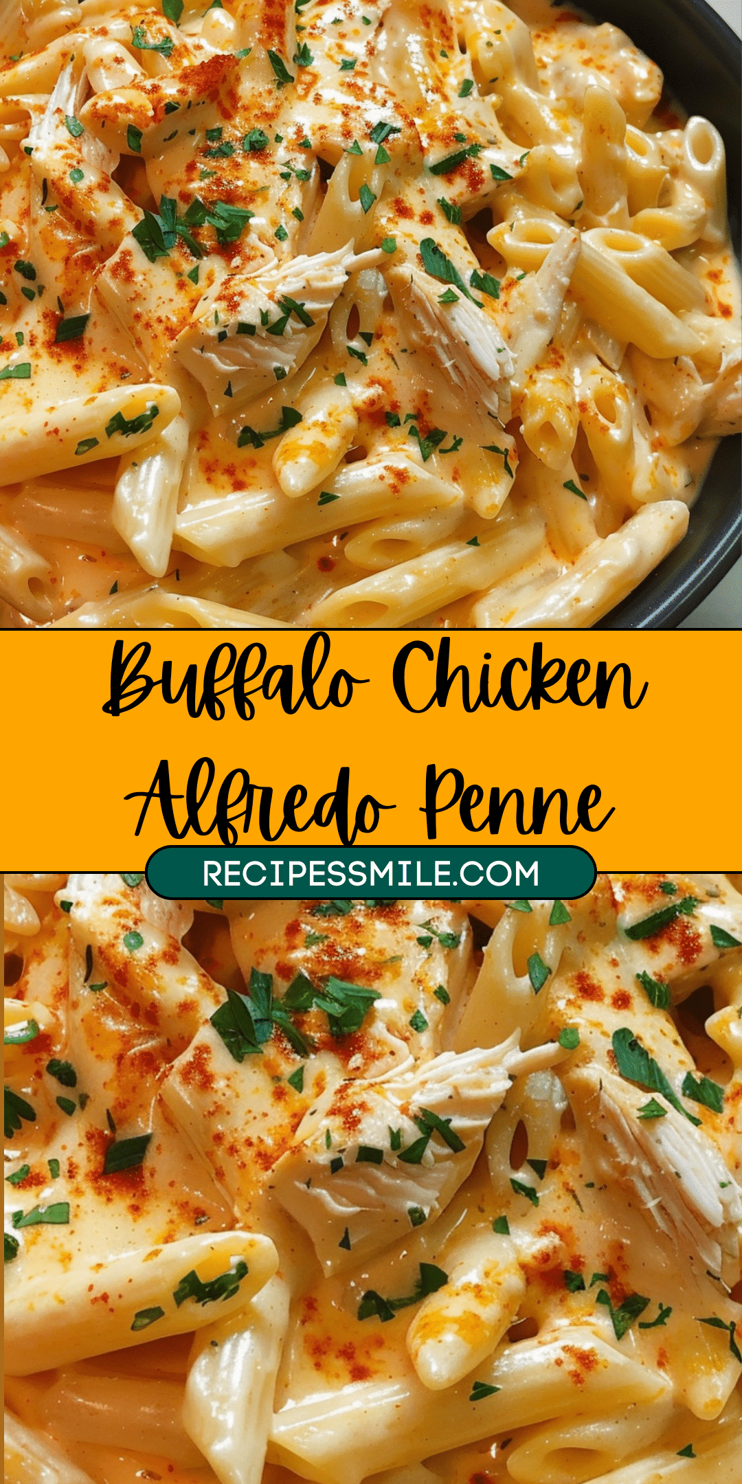 Buffalo Chicken Alfredo Penne - Recipes Smile