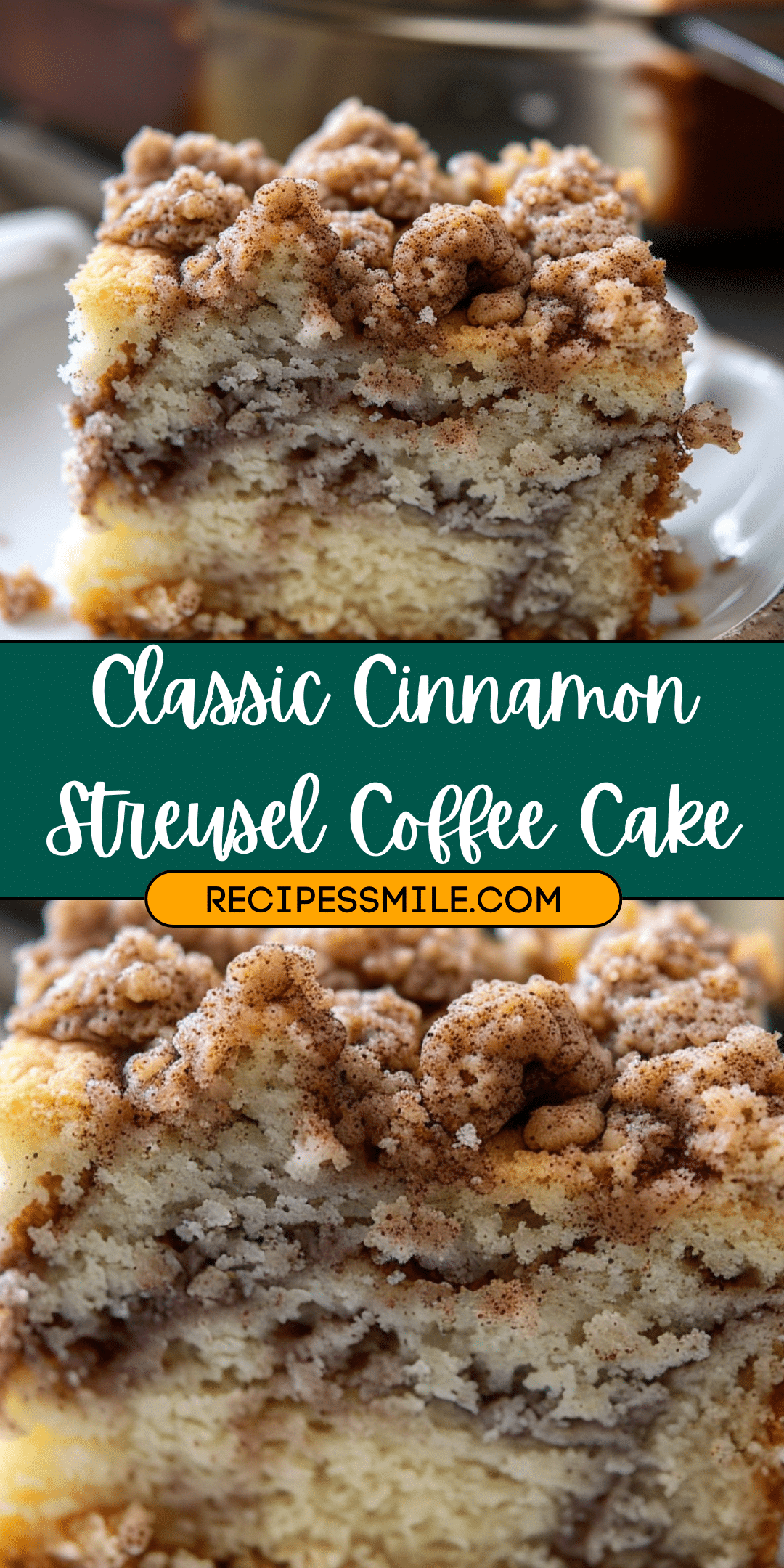 Classic Cinnamon Streusel Coffee Cake - Recipes Smile