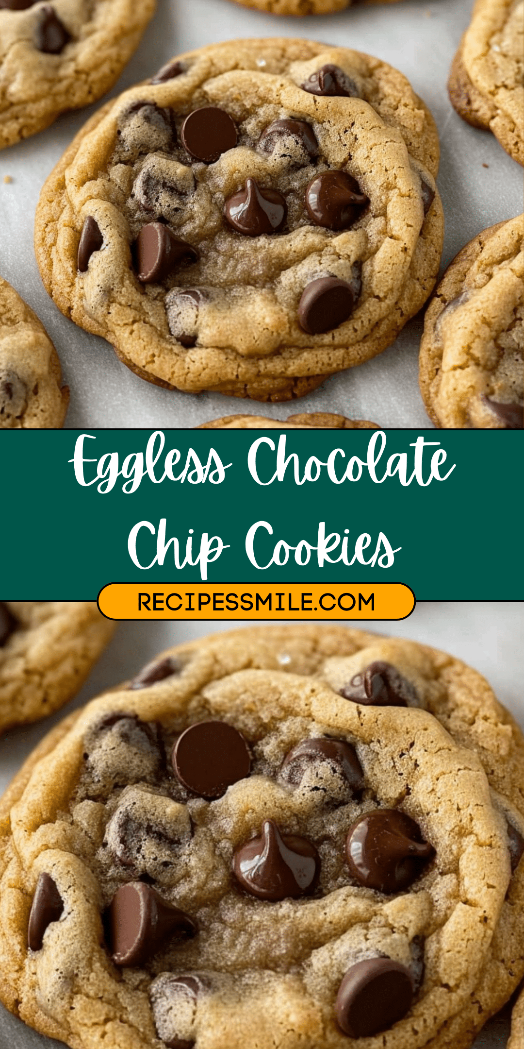 Eggless Chocolate Chip Cookies - Recipes Smile