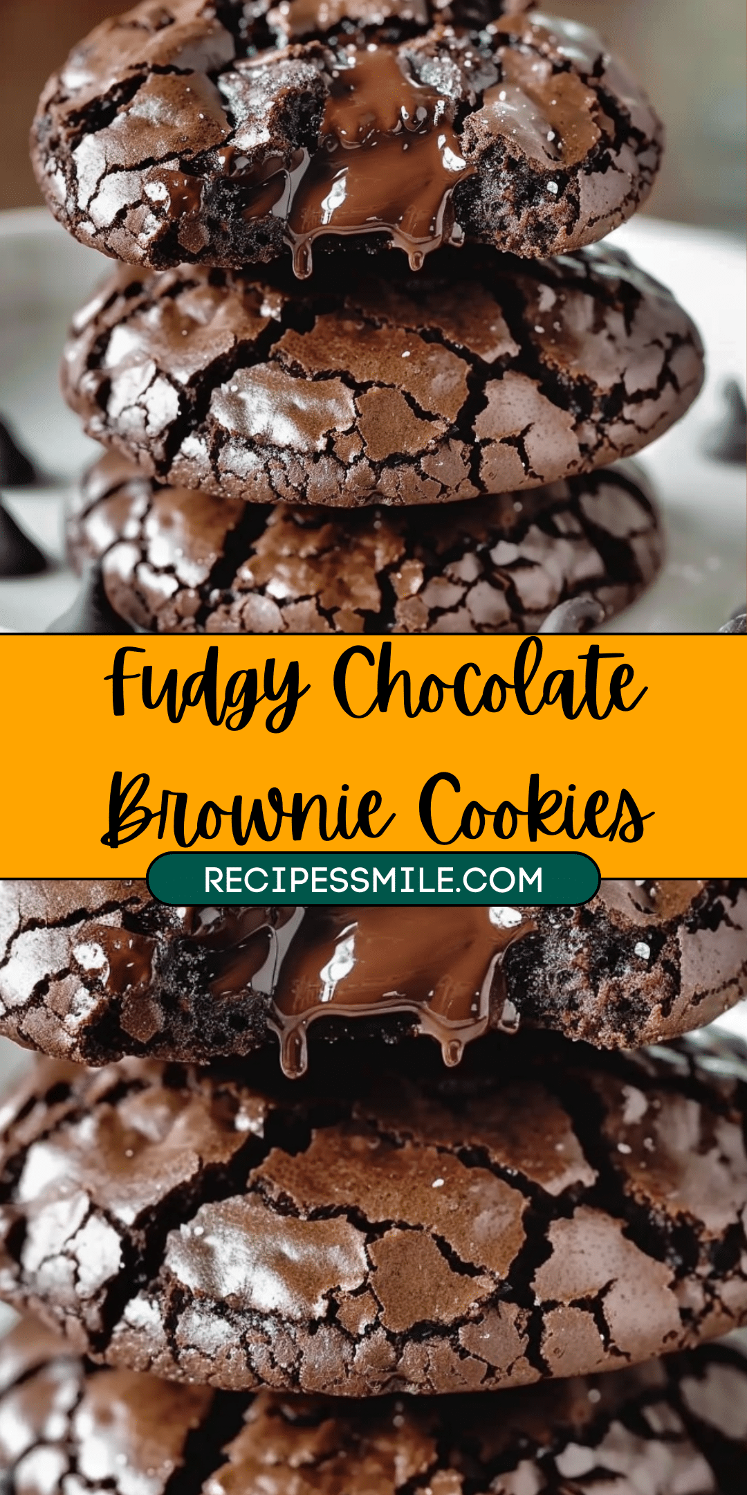 Fudgy Chocolate Brownie Cookies - Recipes Smile