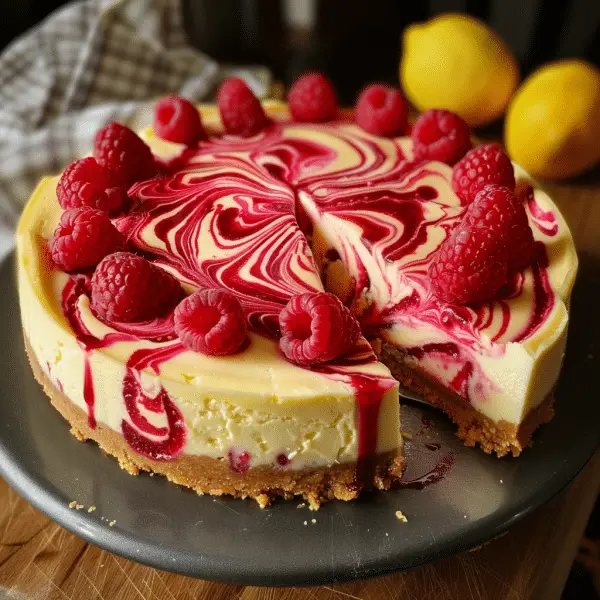 Lemon Raspberry Cheesecake - Recipes Smile