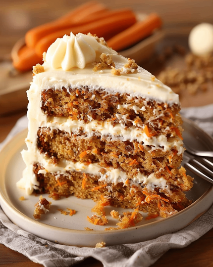 Moist Carrot Cake with Cream Cheese Frosting - Recipes Smile
