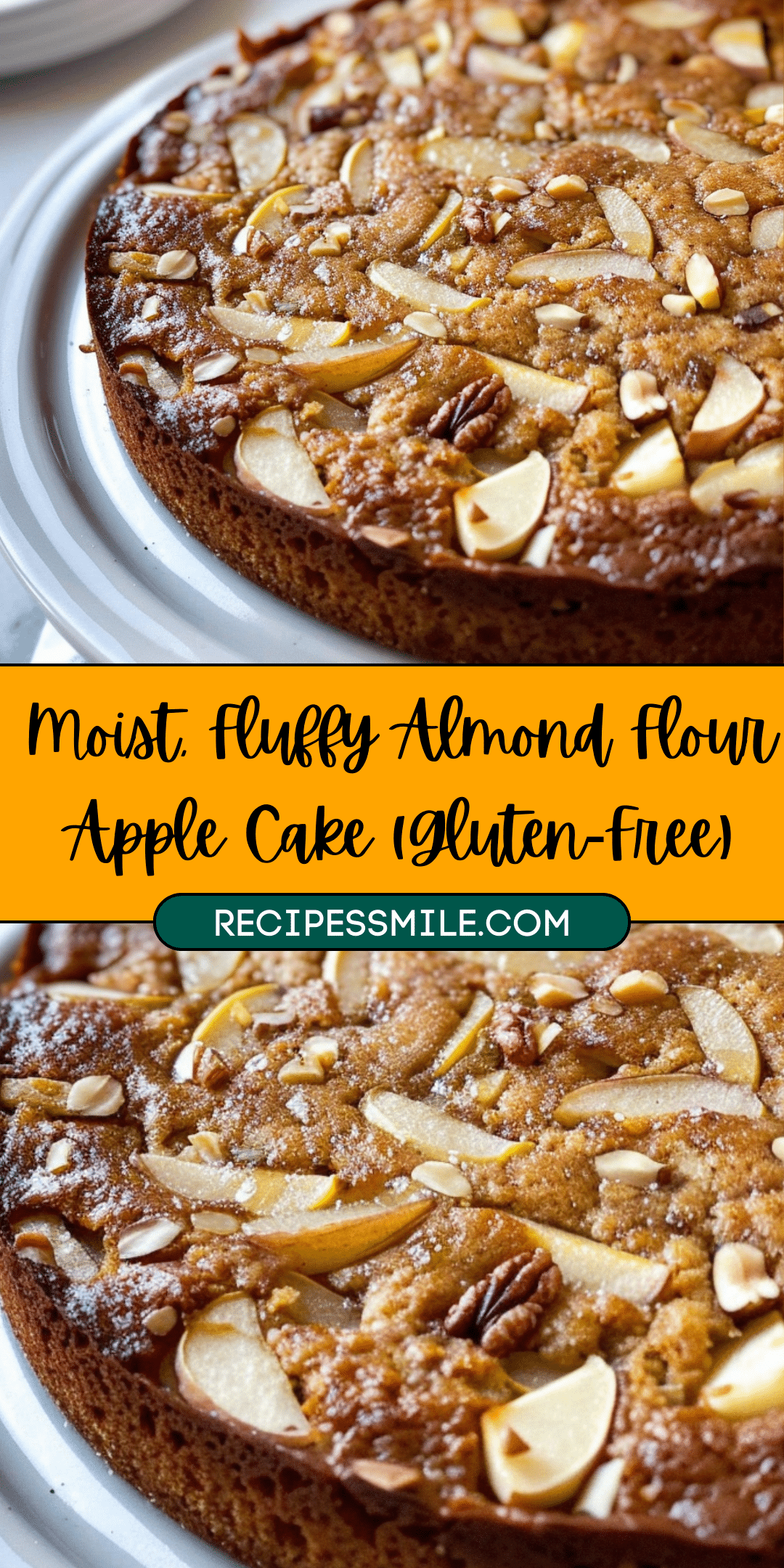 Moist, Fluffy Almond Flour Apple Cake (Gluten-Free) - Recipes Smile