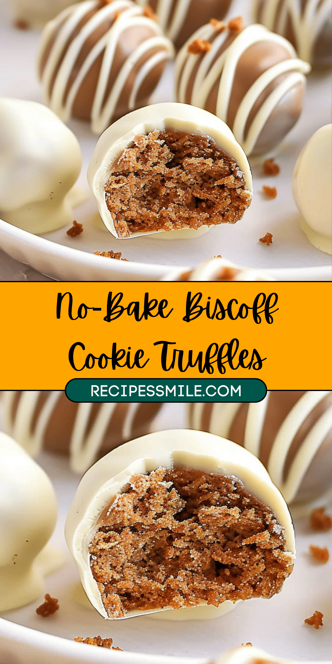 No-Bake Biscoff Cookie Truffles - Recipes Smile
