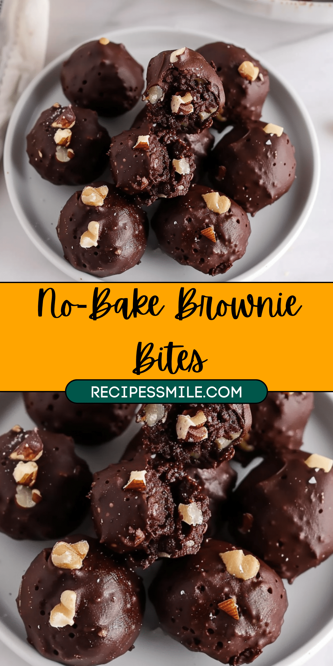 No-Bake Brownie Bites - Recipes Smile