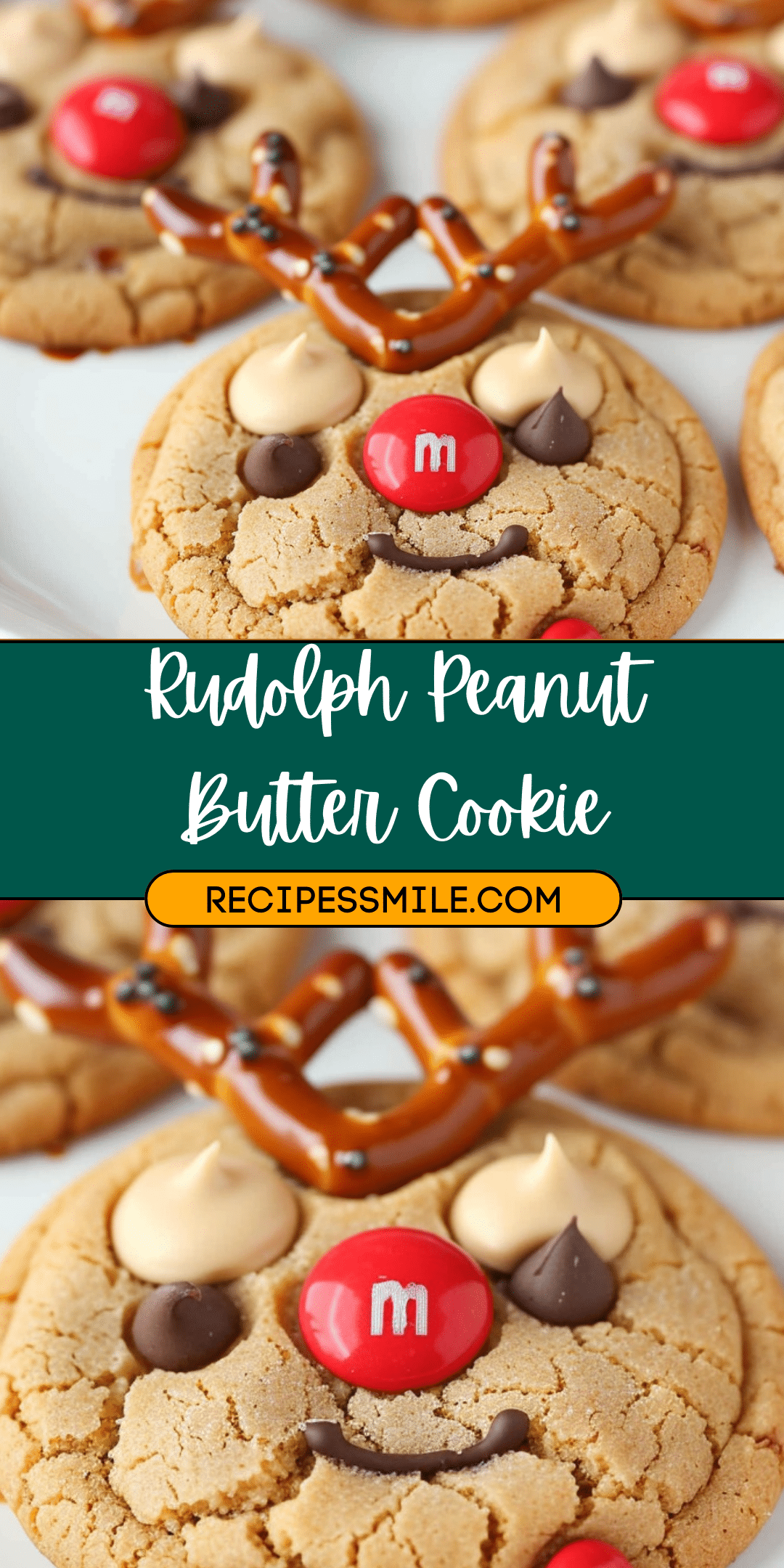 Rudolph Peanut Butter Cookie - Recipes Smile