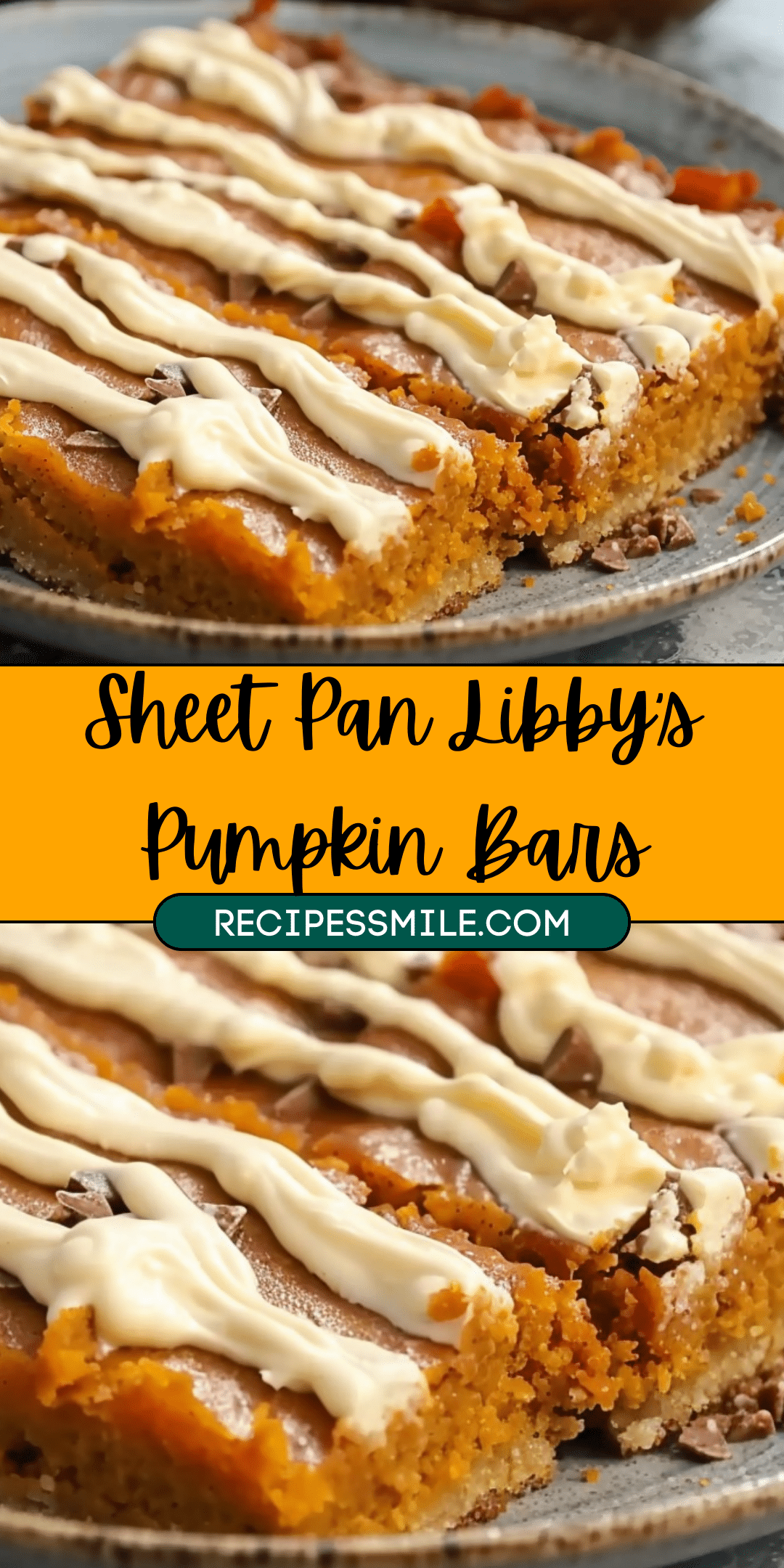 Sheet Pan Libby’s Pumpkin Bars - Recipes Smile