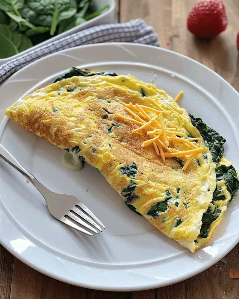 Spinach & Cheese Omelette - Recipes Smile