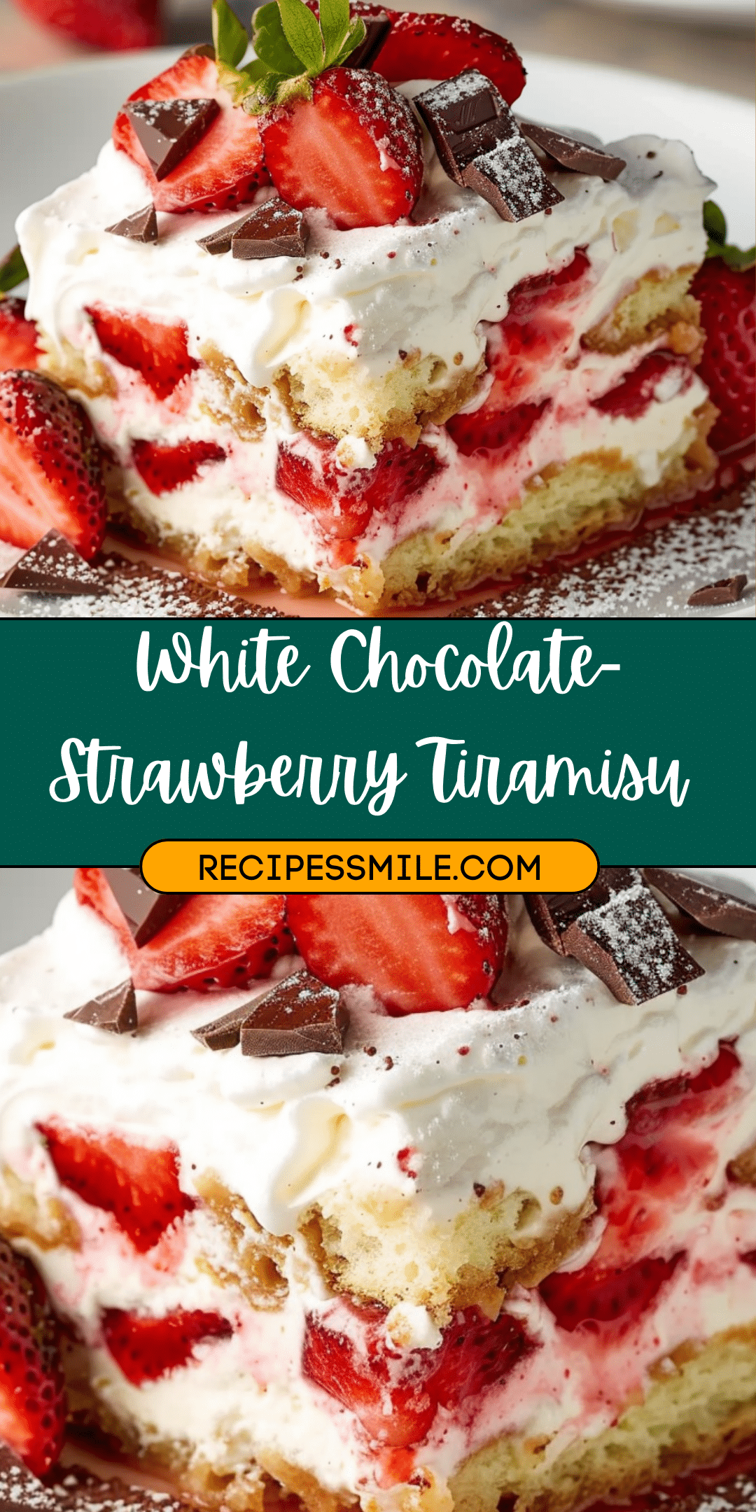 White Chocolate Strawberry Tiramisu Recipes Smile