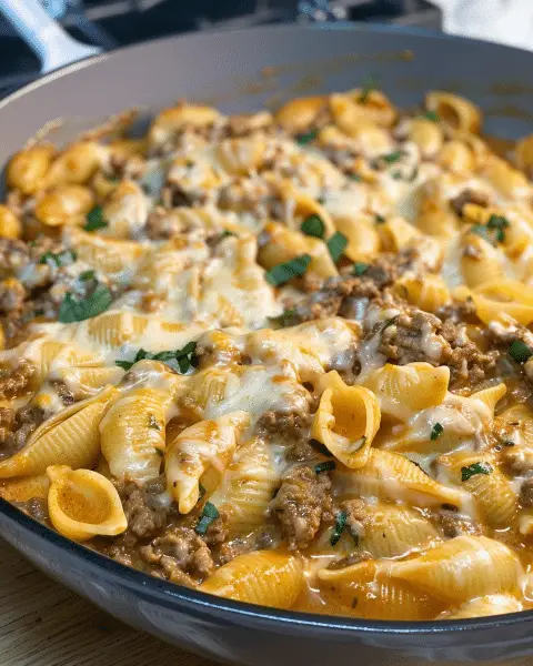 Creamy Beef and Shells (High Protein Pasta) - Recipes Smile