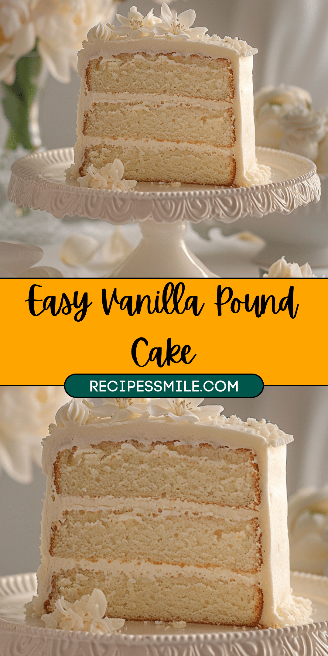 Easy Vanilla Pound Cake - Recipes Smile