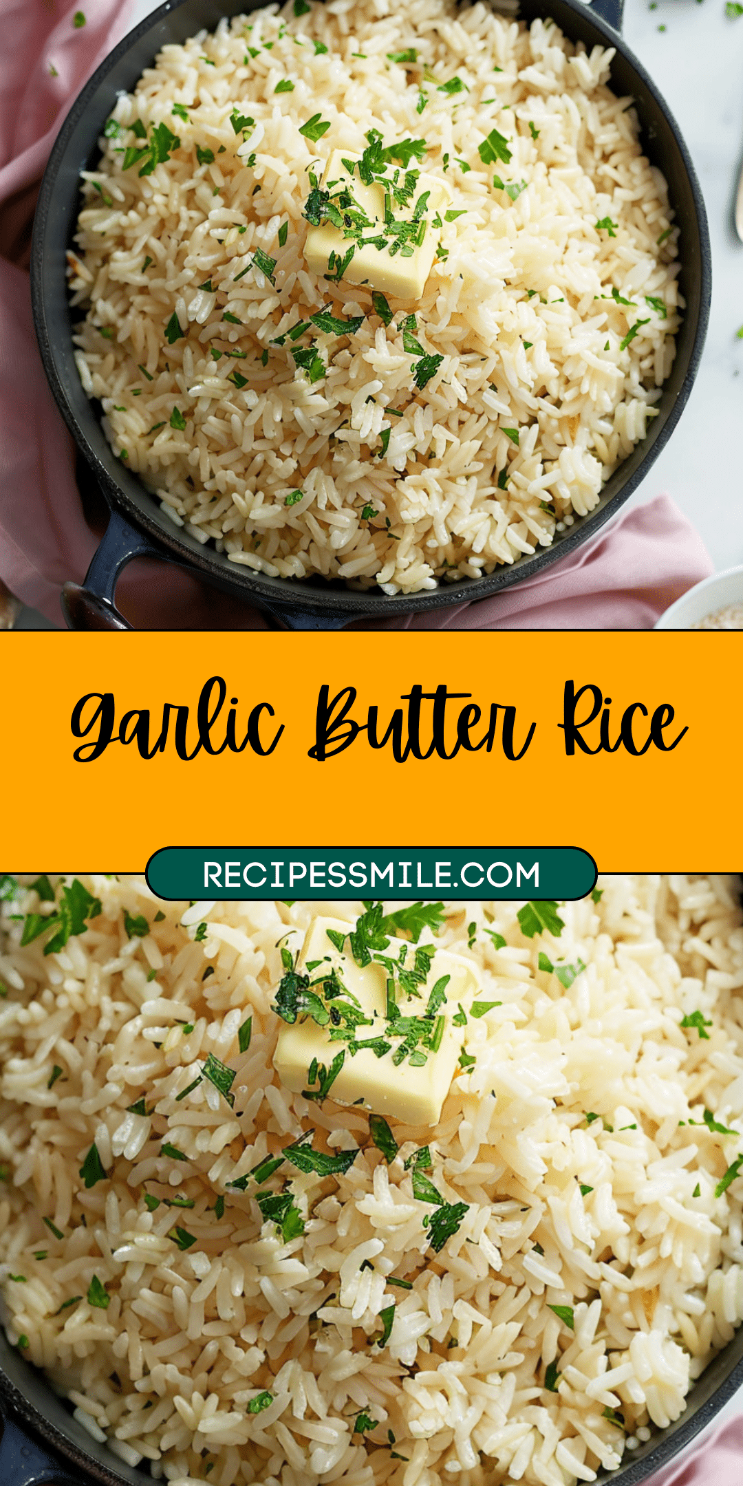 Garlic Butter Rice - Recipes Smile