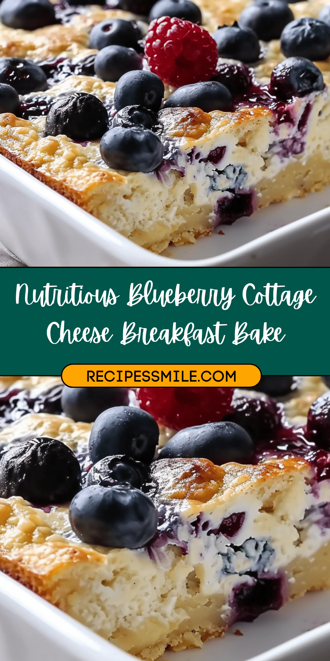 Nutritious Blueberry Cottage Cheese Breakfast Bake
