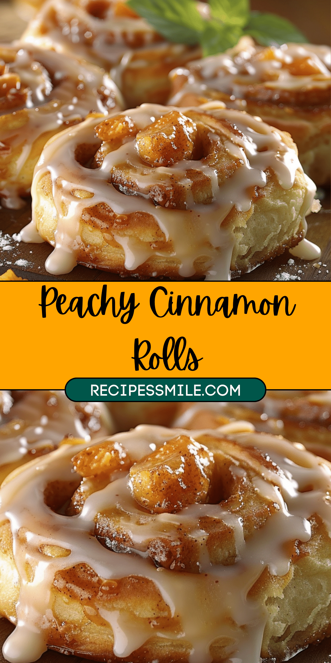 Peachy Cinnamon Rolls - Recipes Smile