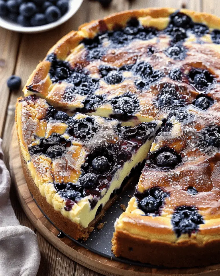 Simple Blueberry Basque Cheesecake - Recipes Smile
