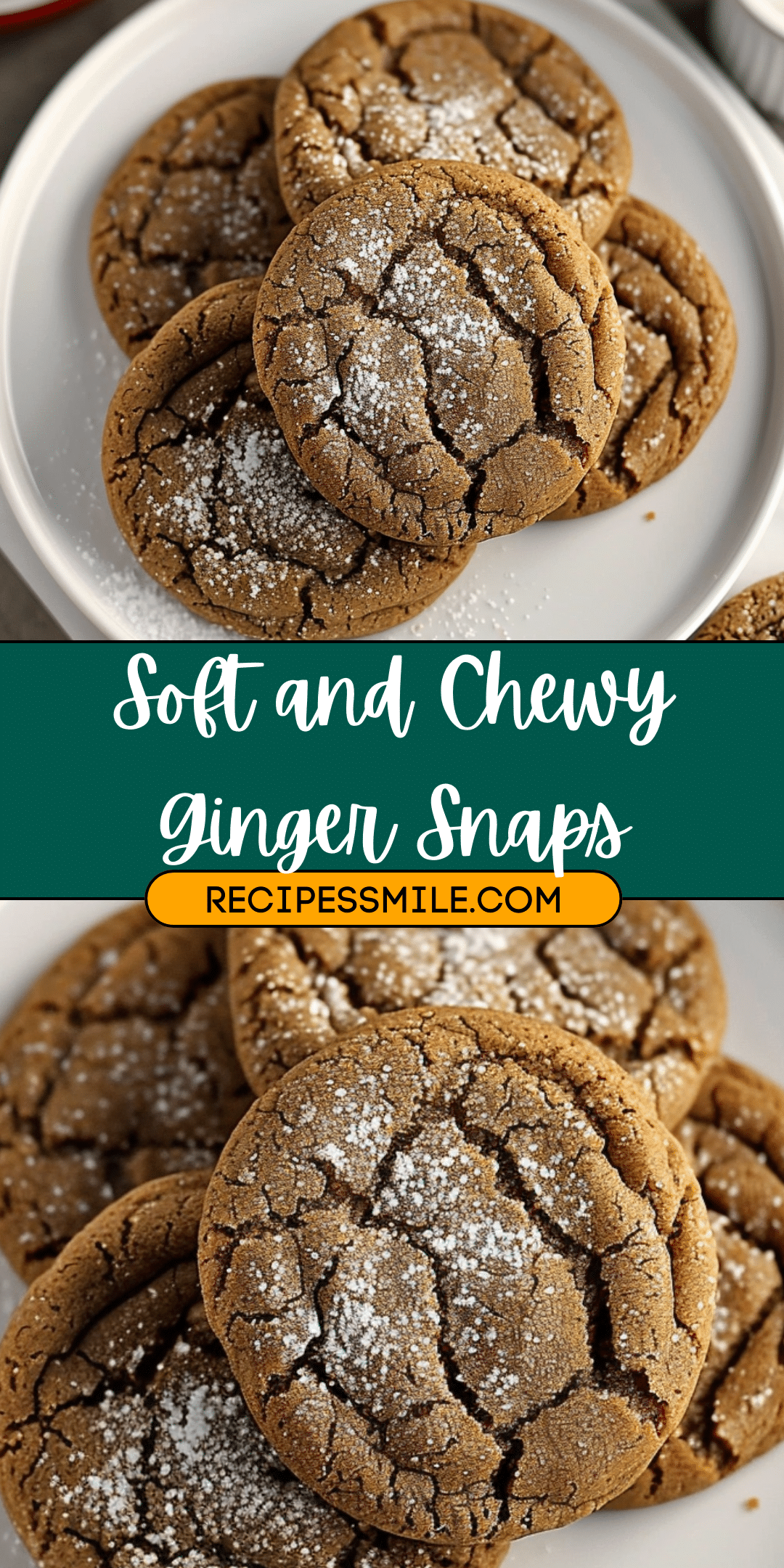 Soft and Chewy Ginger Snaps - Recipes Smile