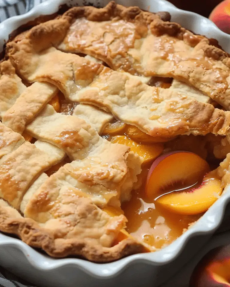 Triple Crust Peach Cobbler - Recipes Smile