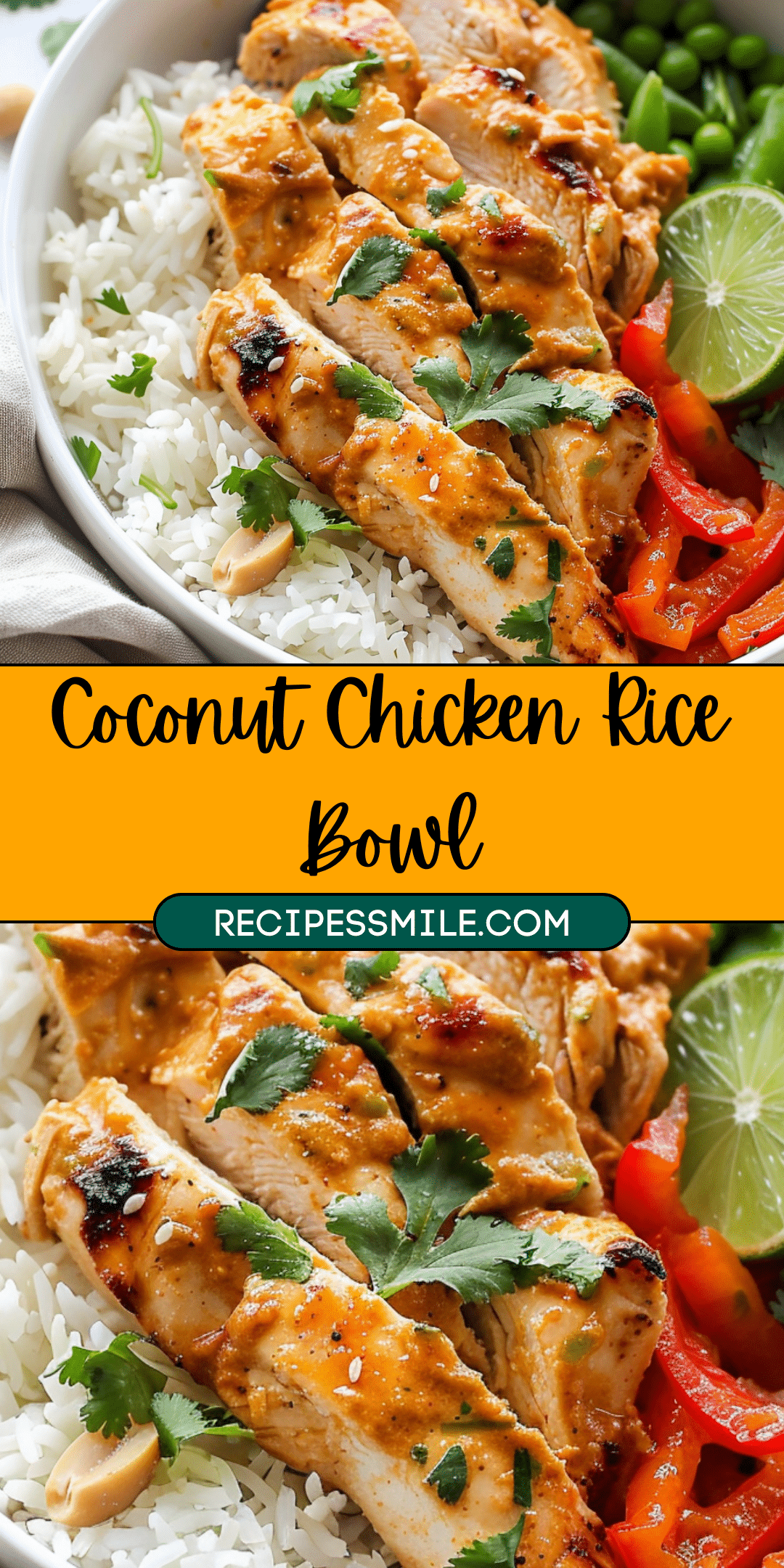 Coconut Chicken Rice Bowl - Recipes Smile