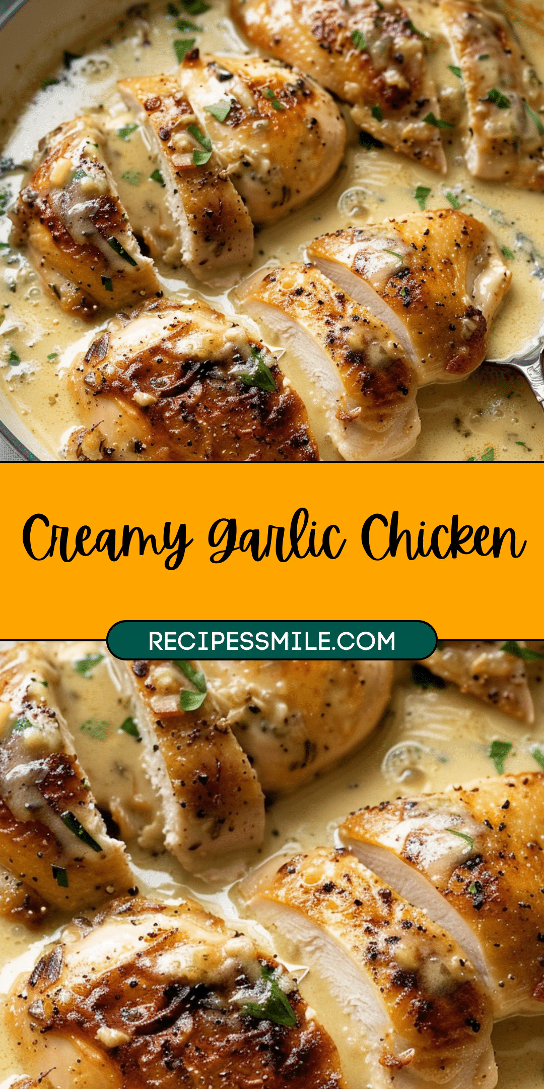 Creamy Garlic Chicken - Recipes Smile