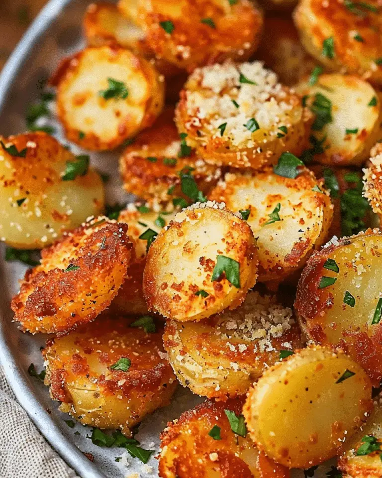 Crispy Garlic Parmesan Crusted Potatoes - Recipes Smile