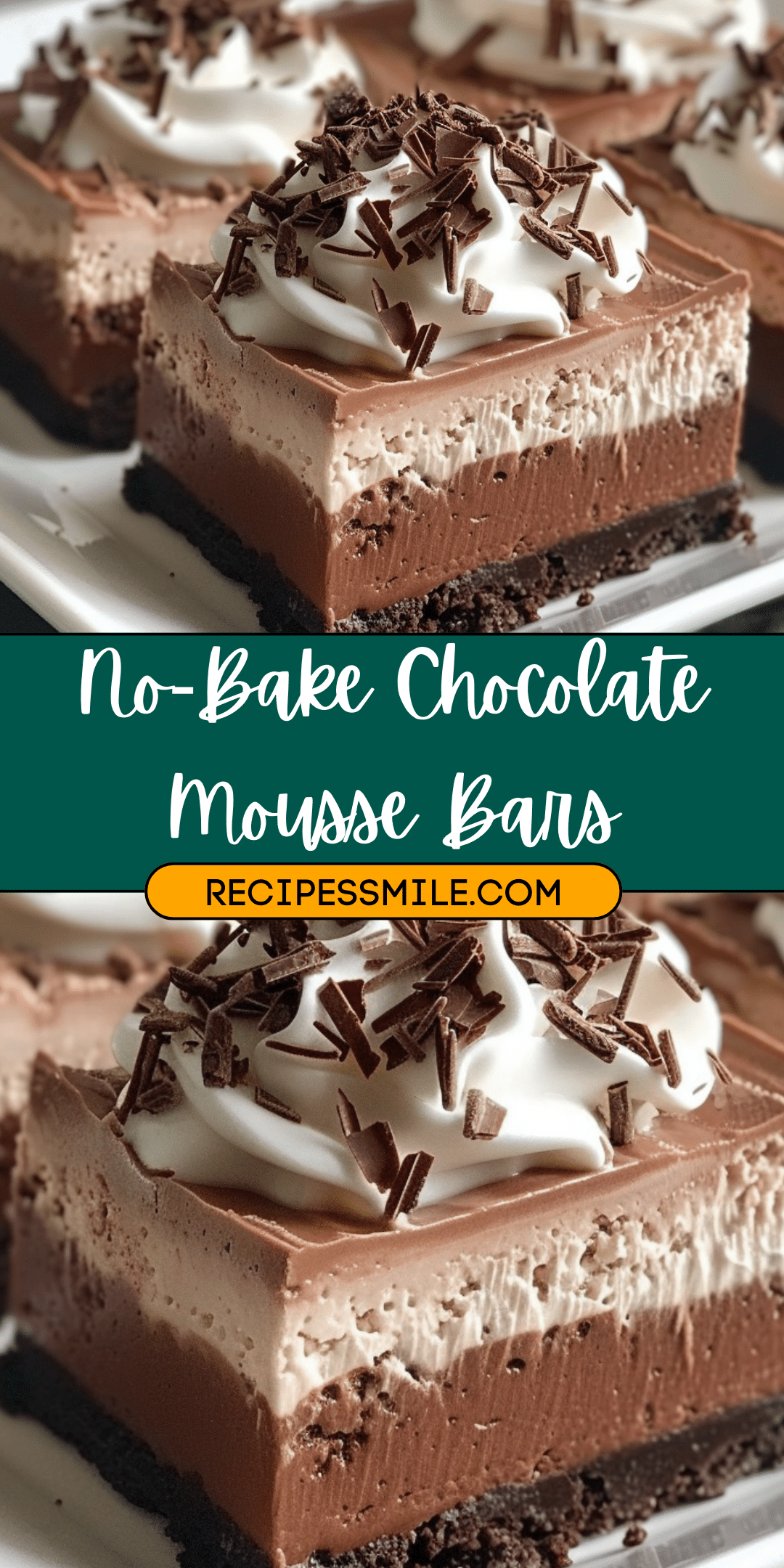 No-Bake Chocolate Mousse Bars - Recipes Smile