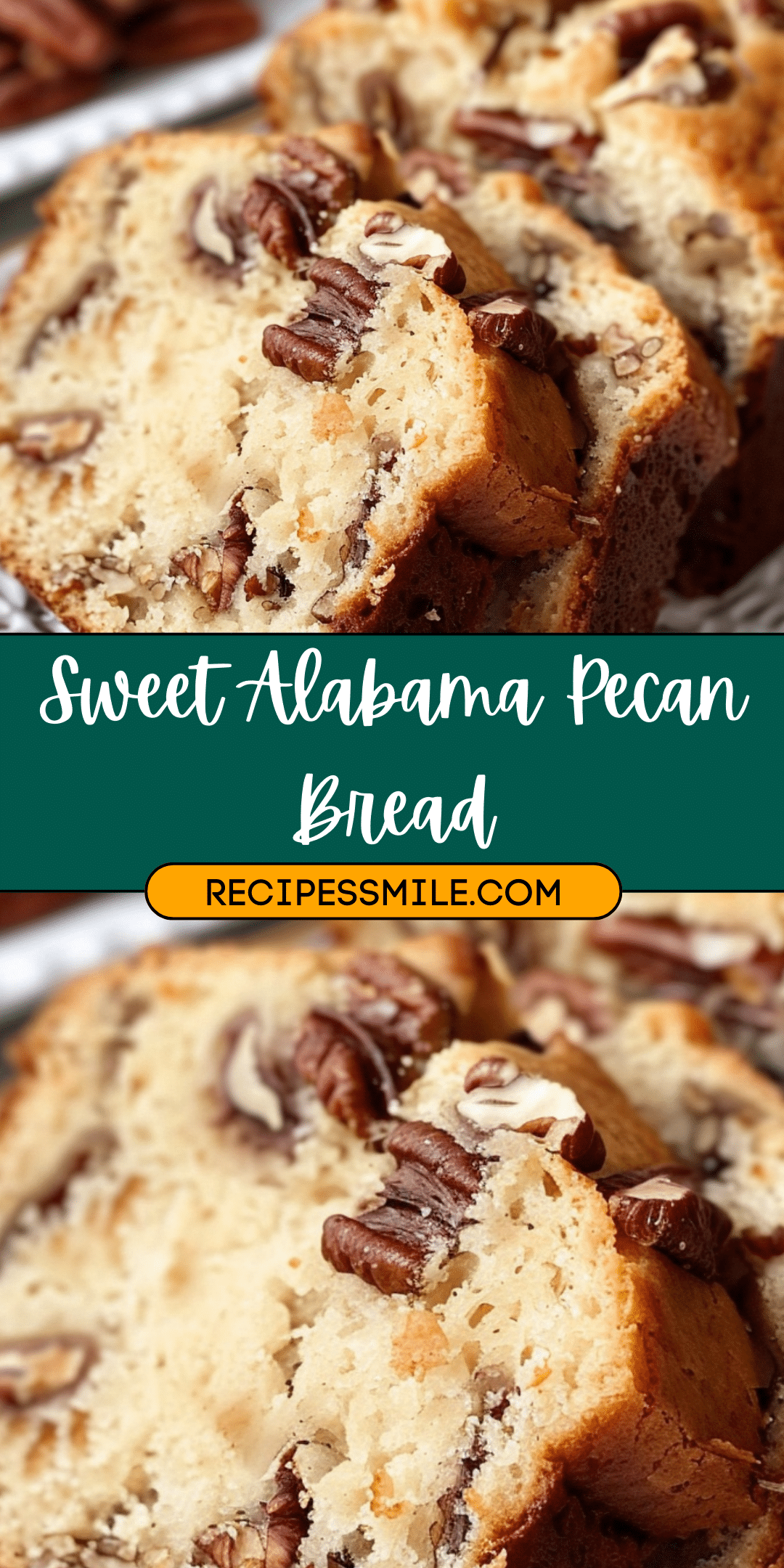 Sweet Alabama Pecan Bread - Recipes Smile