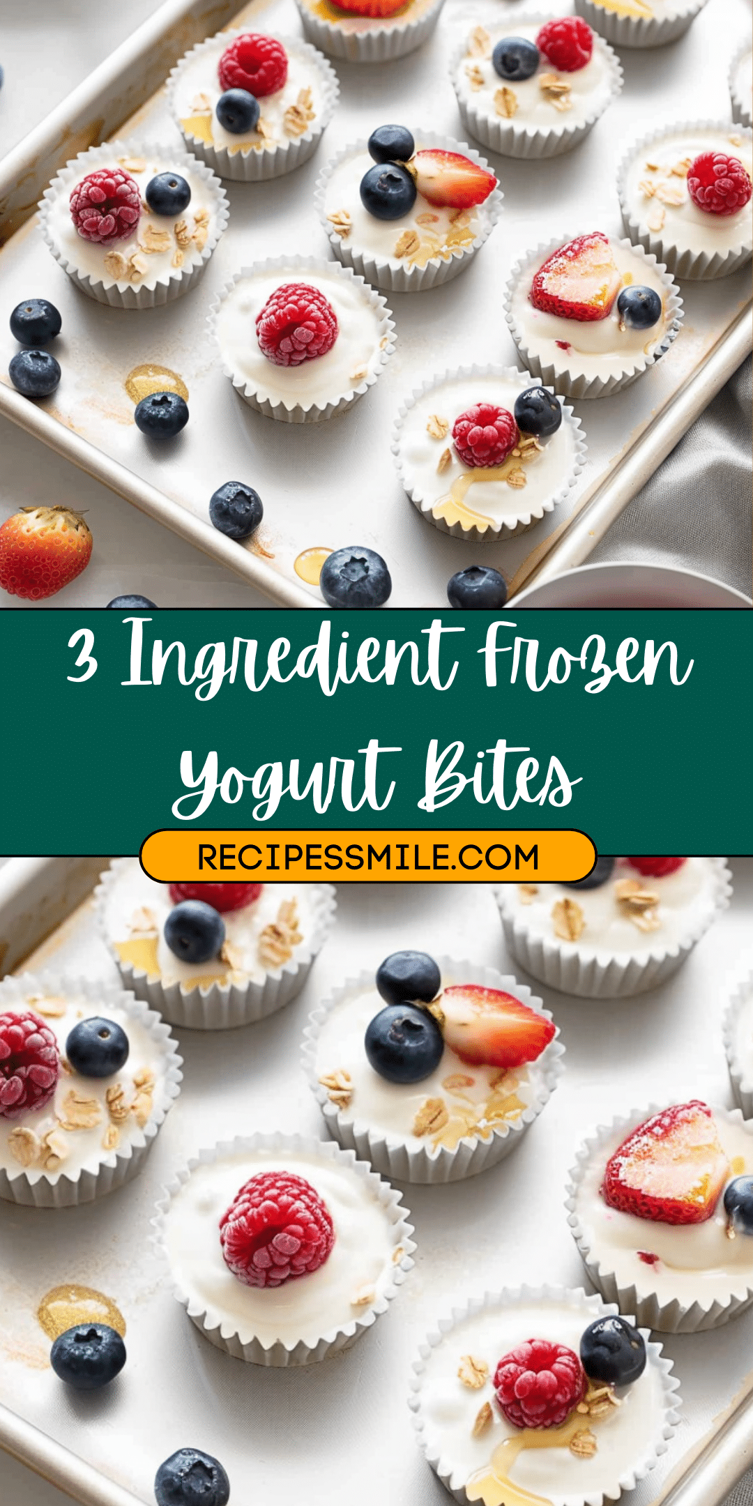 3 Ingredient Frozen Yogurt Bites - Recipes Smile