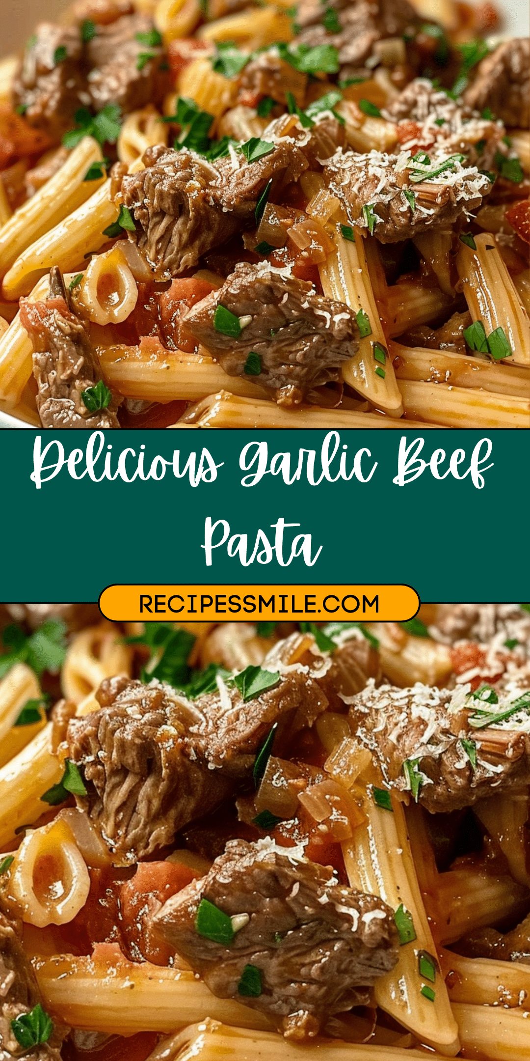 Delicious Garlic Beef Pasta - Recipes Smile