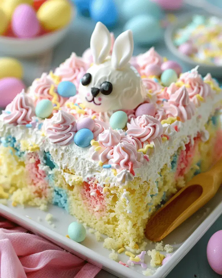 Easter Bunny Poke Cake - Recipes Smile