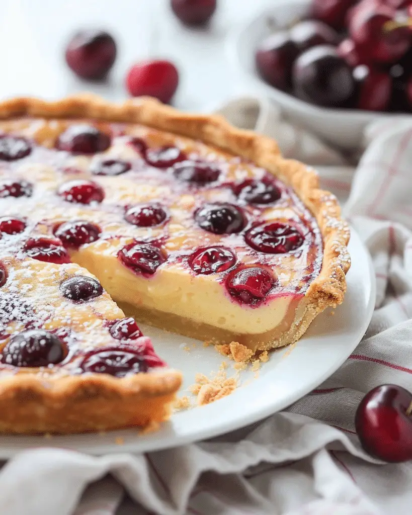 German Cherry Cake – Cherry Custard Pie - Recipes Smile